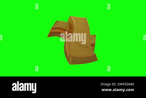 8 animations Gold bars ingot standard reserve treasure bank bullion ...