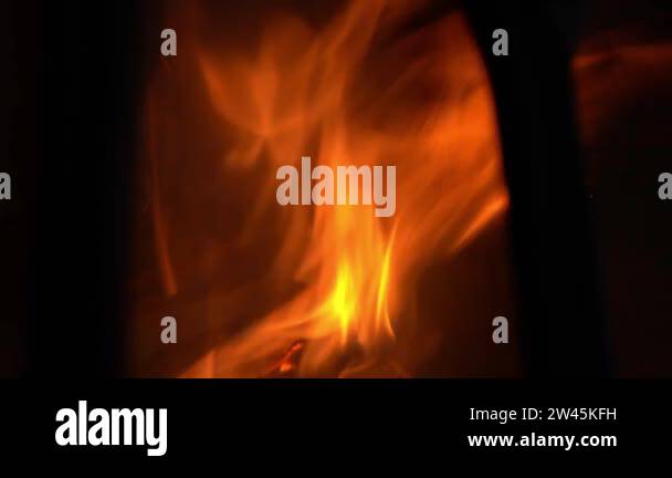 Flickering video of a burning fire at minimum shutter speed Stock Video ...