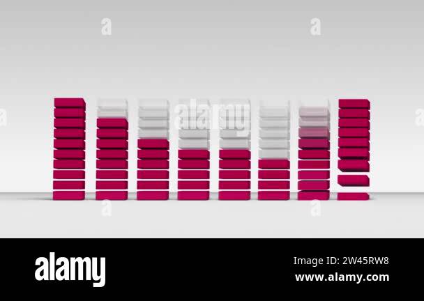 Decrease economic graph. 3D Bar Chart 1 Stock Video Footage - Alamy
