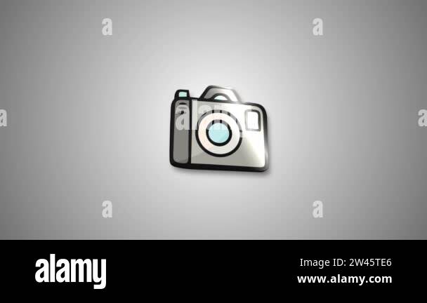 Cartoon Camera Vector art Animation in 4k on Alpha Channel Background ...