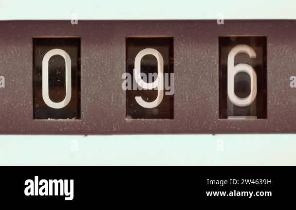 3 digit mechanical counter turning full loop Stock Video Footage - Alamy
