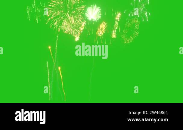 3d fireworks green screen background Stock Videos & Footage - HD and 4K ...