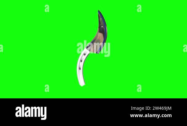 8 animations white handle chef knife green screen 3d kitchen chroma key ...