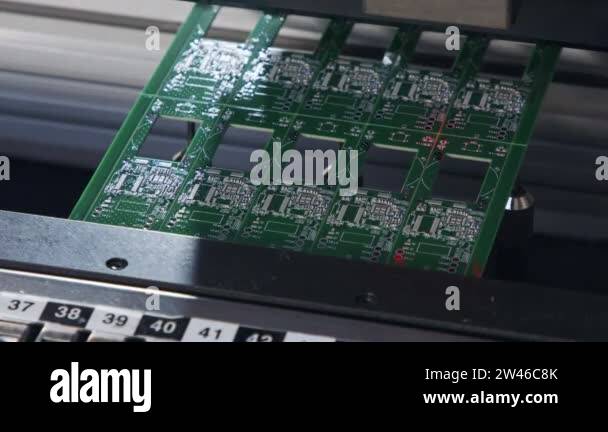 SMT machine places resistors, capacitors, transistors, LED and ...