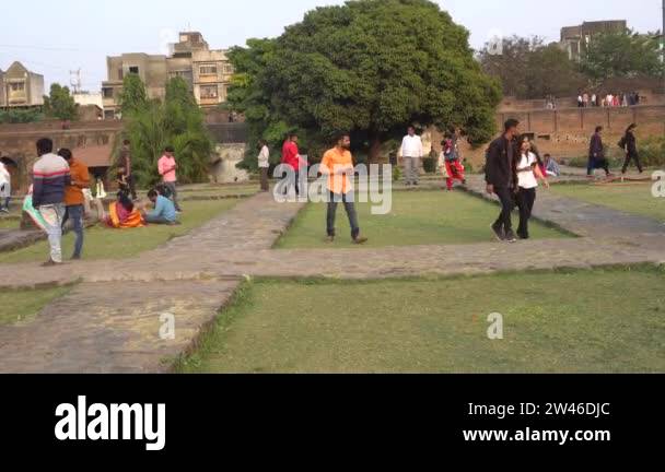 PUNE, MAHARASHTRA, INDIA,9 February 2020 : Tourist in Shaniwar wada ...