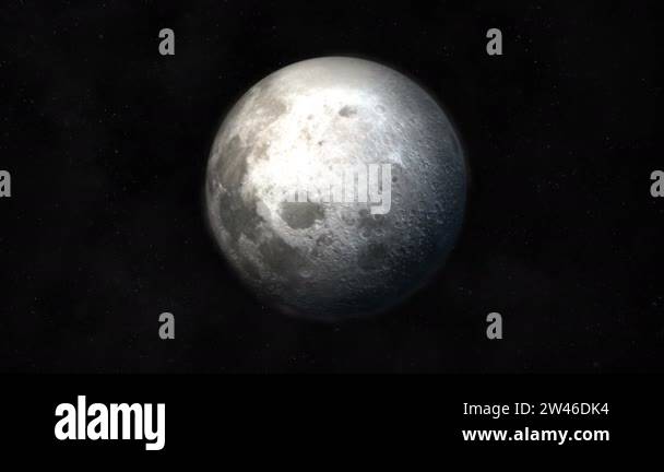 The gray moon rotates in realistic space Stock Video Footage - Alamy