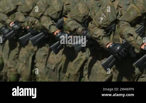March military officers with assault rifle kalashnikov ak 47 in arm ...