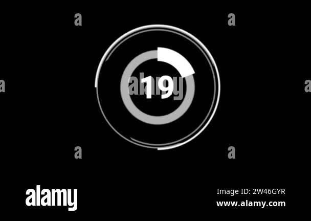 59 fifty nine percent number circle pie diagram chart spinning around ...