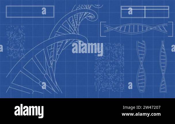 DNA blueprint RNA double helix slow science electron microscope closeup ...