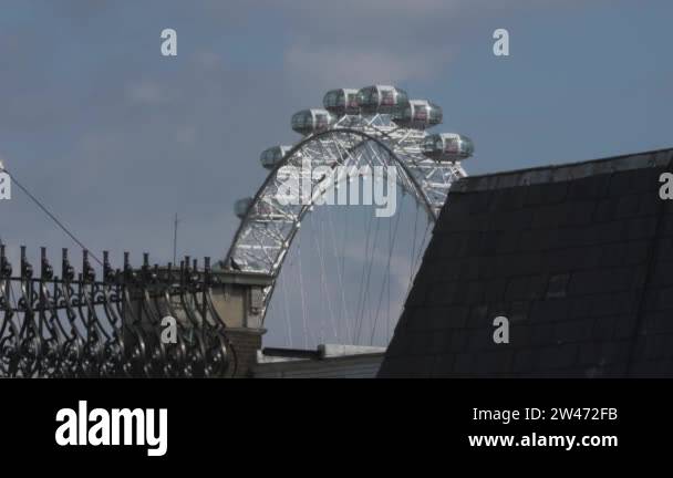 London Eye Seen From Westminster Rooftop With Hot Gas Being Expelling ...