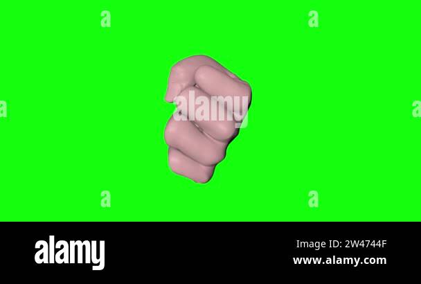 8 animations 3d fist punch hit fight hand man green screen power ...