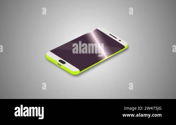 phone Cartoon Vector animation On White Background - Technology Objects ...