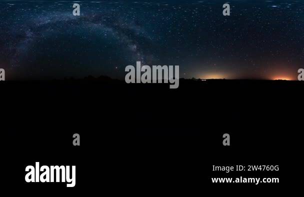 VR 360 Perseid Meteor Shower and Milky Way Galaxy in Trona Pinnacles ...