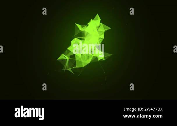 Abstract Moving Triangles. Polygons Animation. Digital, Communication ...