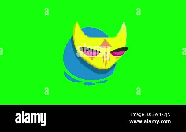 Cartoon funny animation gif character on isolated background. alien ...