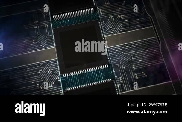 Artificial intelligence, cybernetic brain, global machine network ...