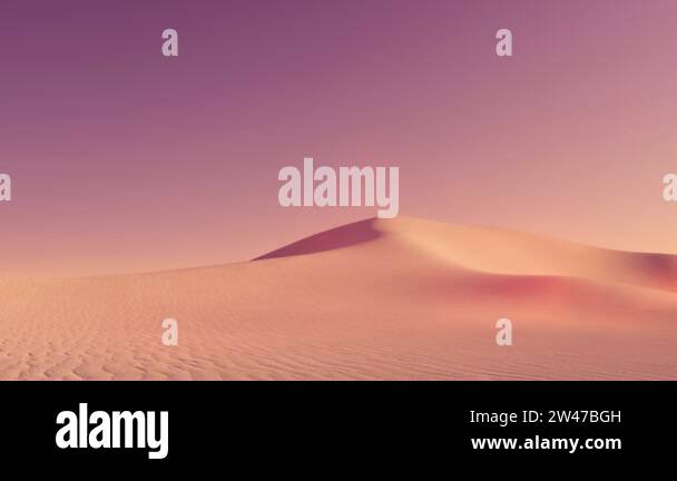 Fantastic desert landscape with massive sand dunes covered by dust ...