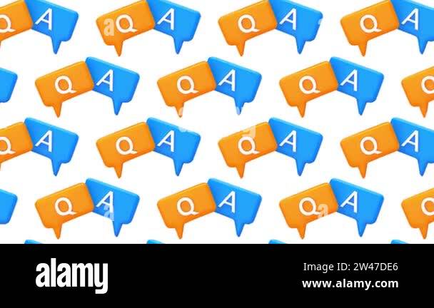 Question and Answer Bubble Speech minimal concept Minimal Motion art ...