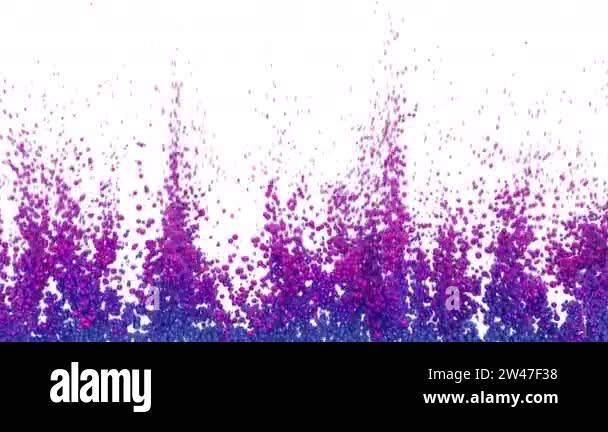 3d animation explosion of multicolored balls moving up isolated on ...