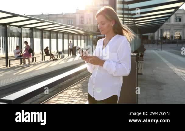 Woman waiting at bus stop Stock Videos & Footage - HD and 4K Video ...