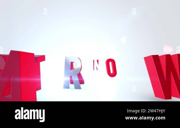 animated text motion design modern type animation red on white ...