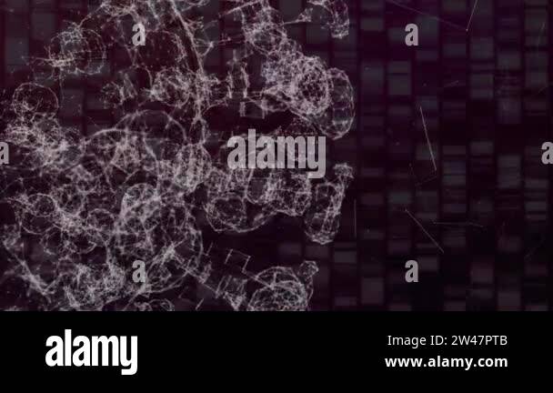 Digital Animation Of Network Of Connection Forming Different Shapes And