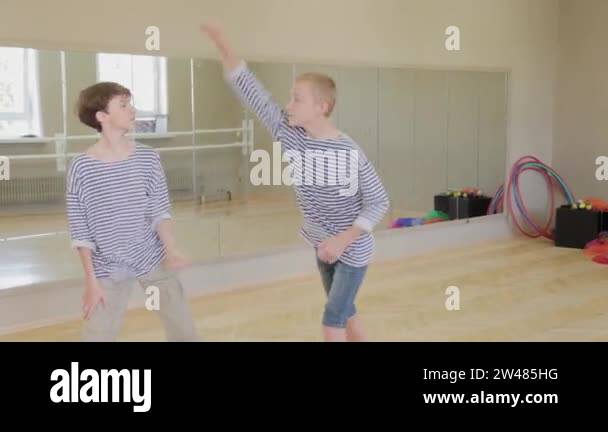 Beautiful kids learn pantomime at pantomime theater Stock Video Footage ...