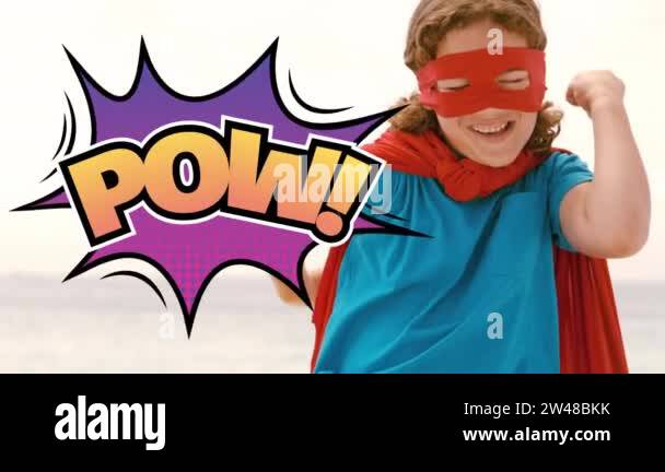 Cartoon illustration superhero flexing Stock Videos & Footage - HD and ...