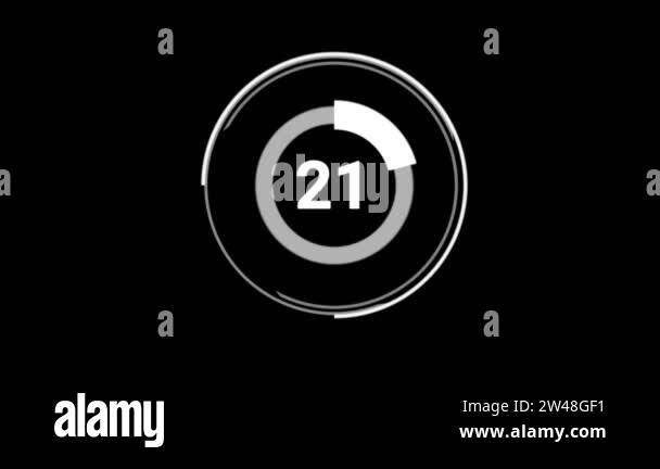 64 sixty four percent number circle pie diagram chart spinning around ...