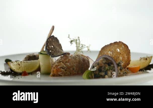 Restaurant menu dishes isolated plate Stock Videos & Footage - HD and ...