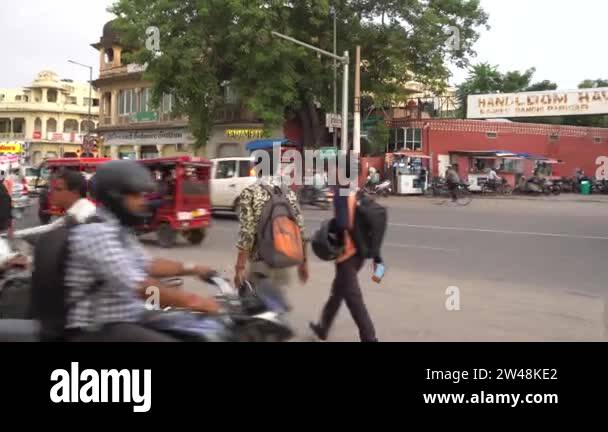 PUNE, INDIA - 5TH JANUARY, 2020: Street scene including traffic at Pune ...