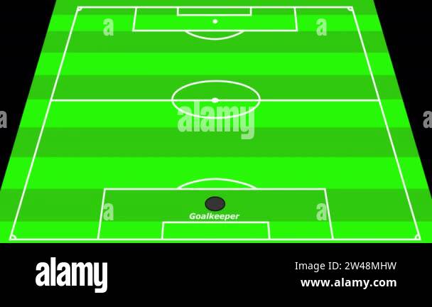 Animated European Football Formation 4-4-2 - diamond midfield Stock ...
