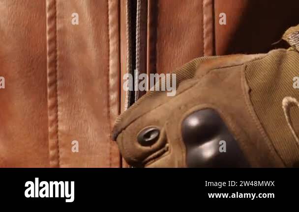 Leather jacket detail close Stock Videos & Footage - HD and 4K Video ...