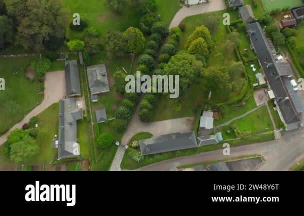 Big Mansion Villa Property with Driveway and Tennis court, Aerial Birds ...