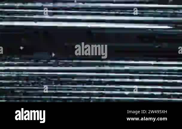 VHS TV Noise Footage, black and white, real analog vintage signal with ...