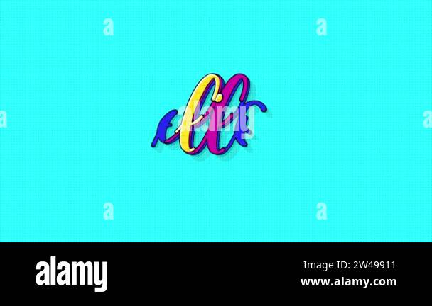 Hello Message With Pop Art Style Effect/4k animation of a multicolored ...