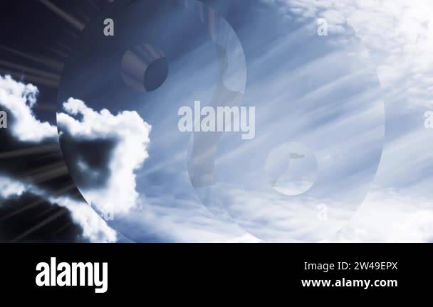 Creative 4K parallax video of the sky with moving clouds and sunlight ...