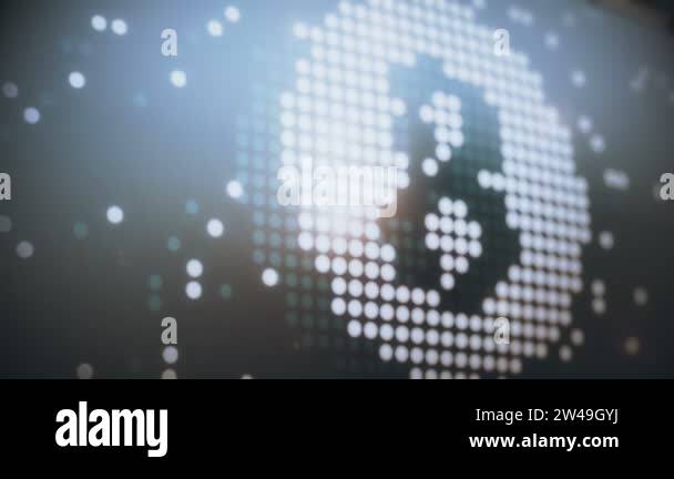 Retro Animated LED Screen Countdown Showing Numbers 10 to 0 plus Blank ...