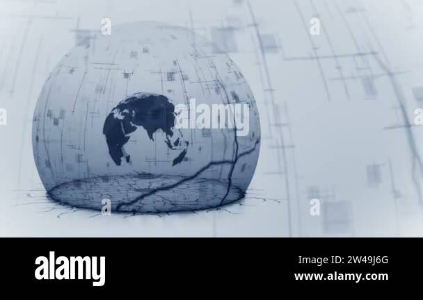 Safe earth inside a shield dome. Half of sphere. Business concept of ...