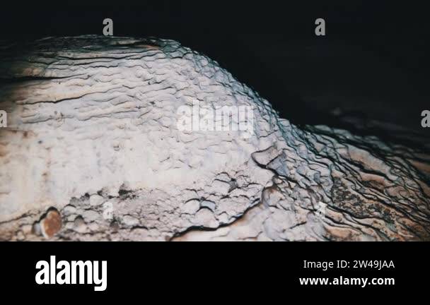 Underground Cave with Stalagmite Rock Formations Hanging from Twins ...