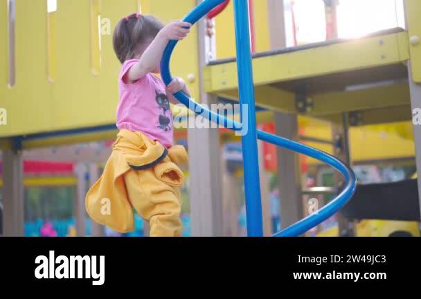 Child girl climbing frame Stock Videos & Footage - HD and 4K Video ...