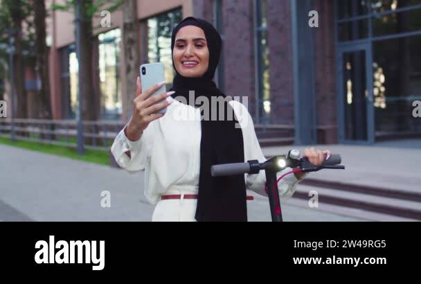 Young Arabic beautiful women in traditional headscarves, influencer ...