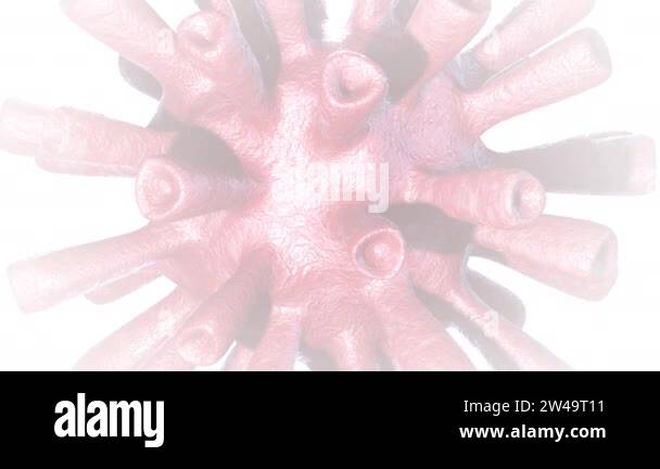 Animated background of a deadly infectious virus rotating in the middle ...