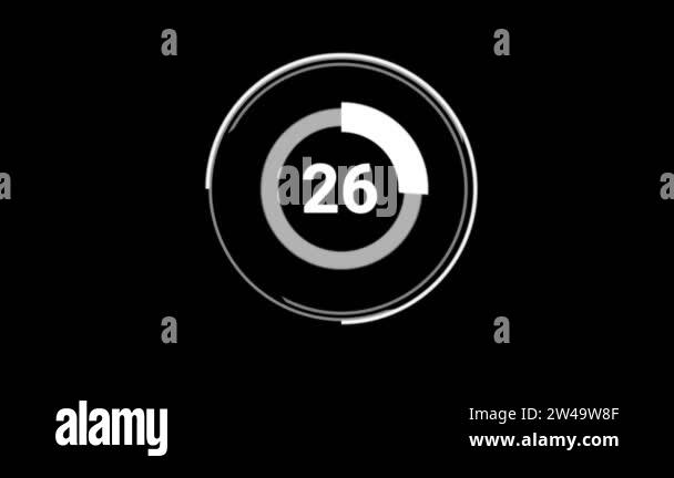 80 eighty percent number circle pie diagram chart spinning around ...