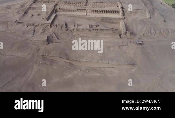 Lima, Lima - Peru - April 29th 2021: Aerial video over Pachacamac ...