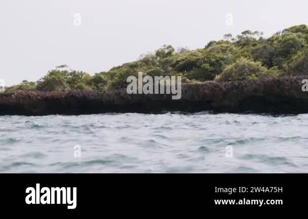 Lagoon at Kwale Island in Menai Bay, Mangroves with Reefs and Rocks ...