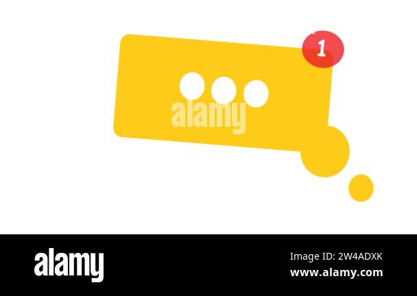 A simple element of a pop-up message, email, or text message with slow ...