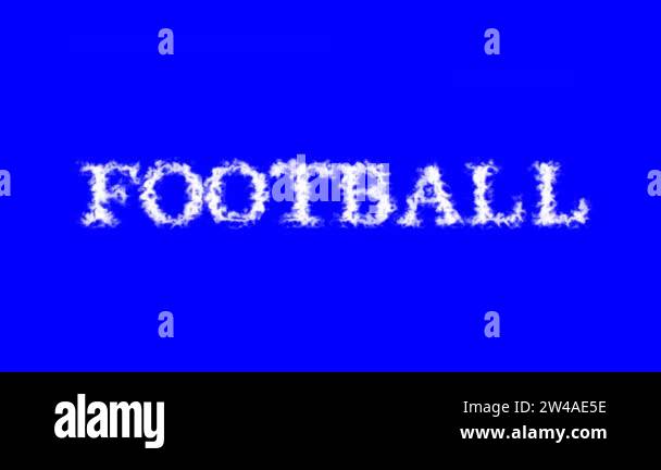 Football cloud text effect blue isolated background. animated text ...
