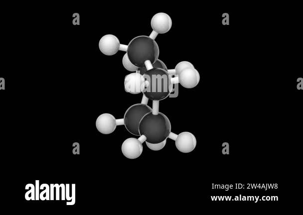 Structural chemical formula and molecular structure of Cyclopentane ...
