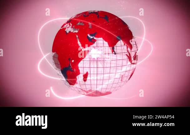 Pandemic of infection. Global earth with red dots of infection. Medical ...